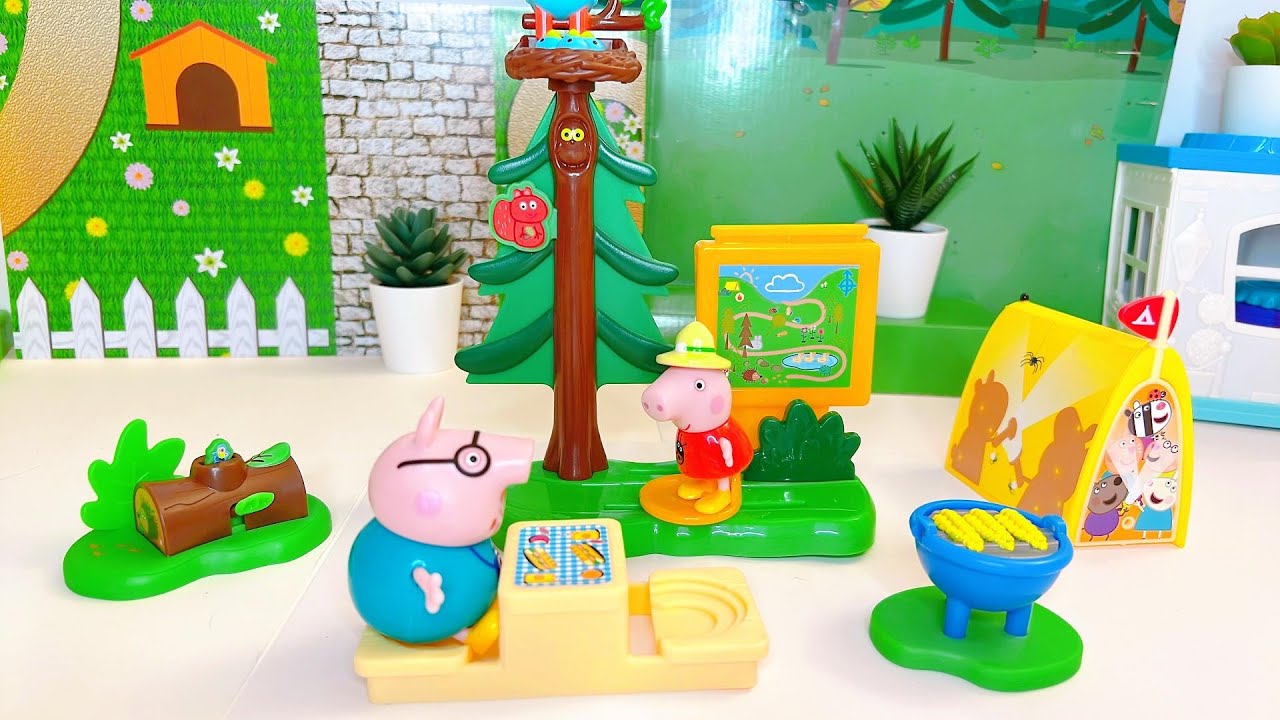 Peppa Pig goes Camping with Daddy! - YouTube