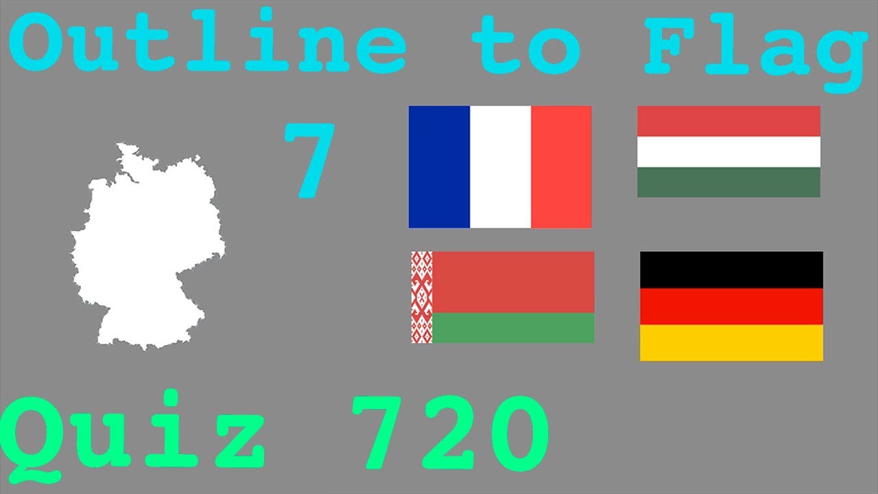 Challenging Geography Quiz, Match Country Map outline to its Flag, Part ...
