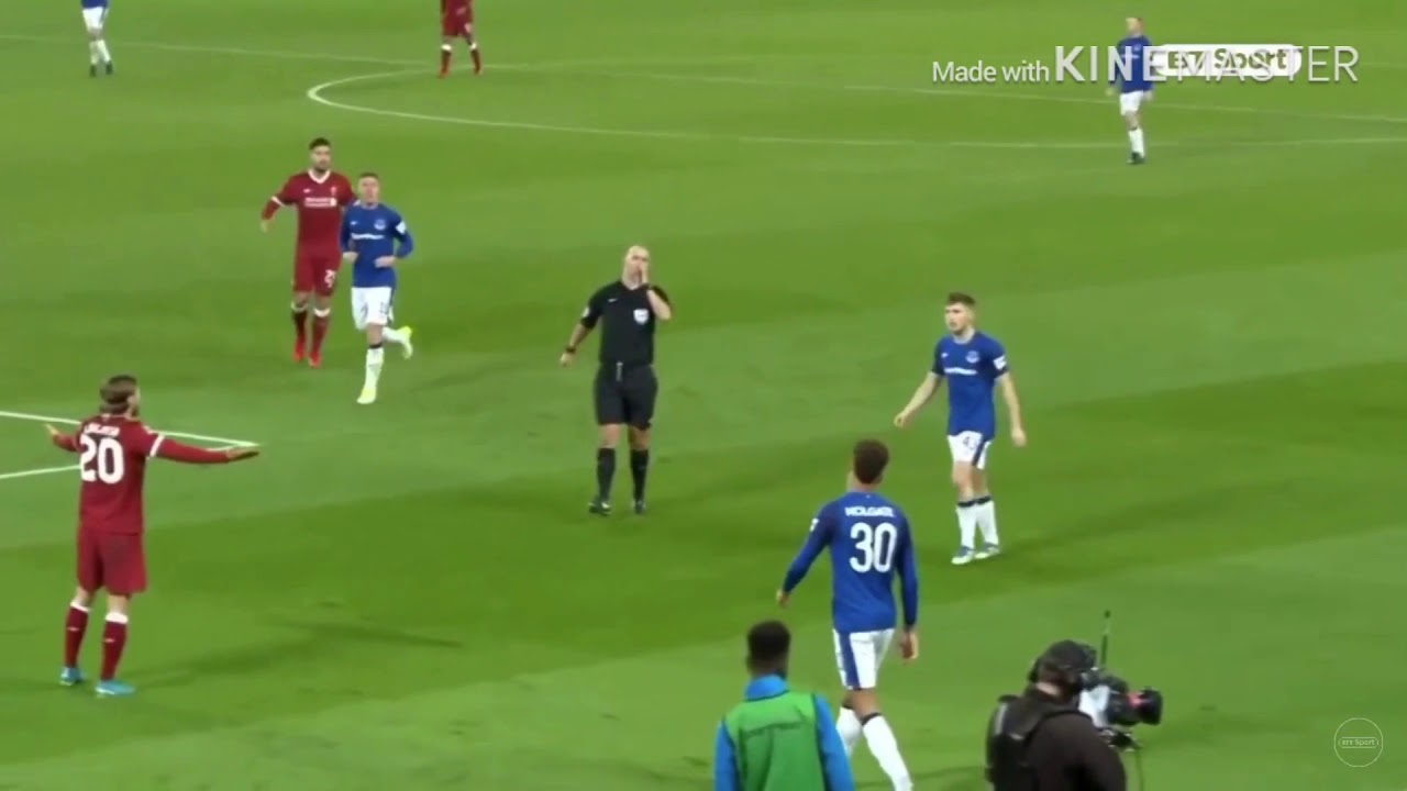Holgste pushes firmino in a Merseyside derby(fight) - YouTube
