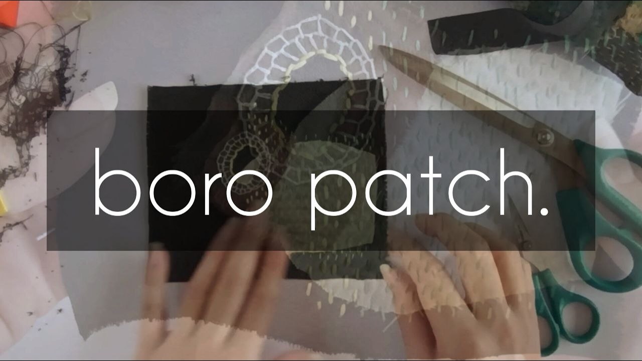quick embroidery boro patch. - YouTube