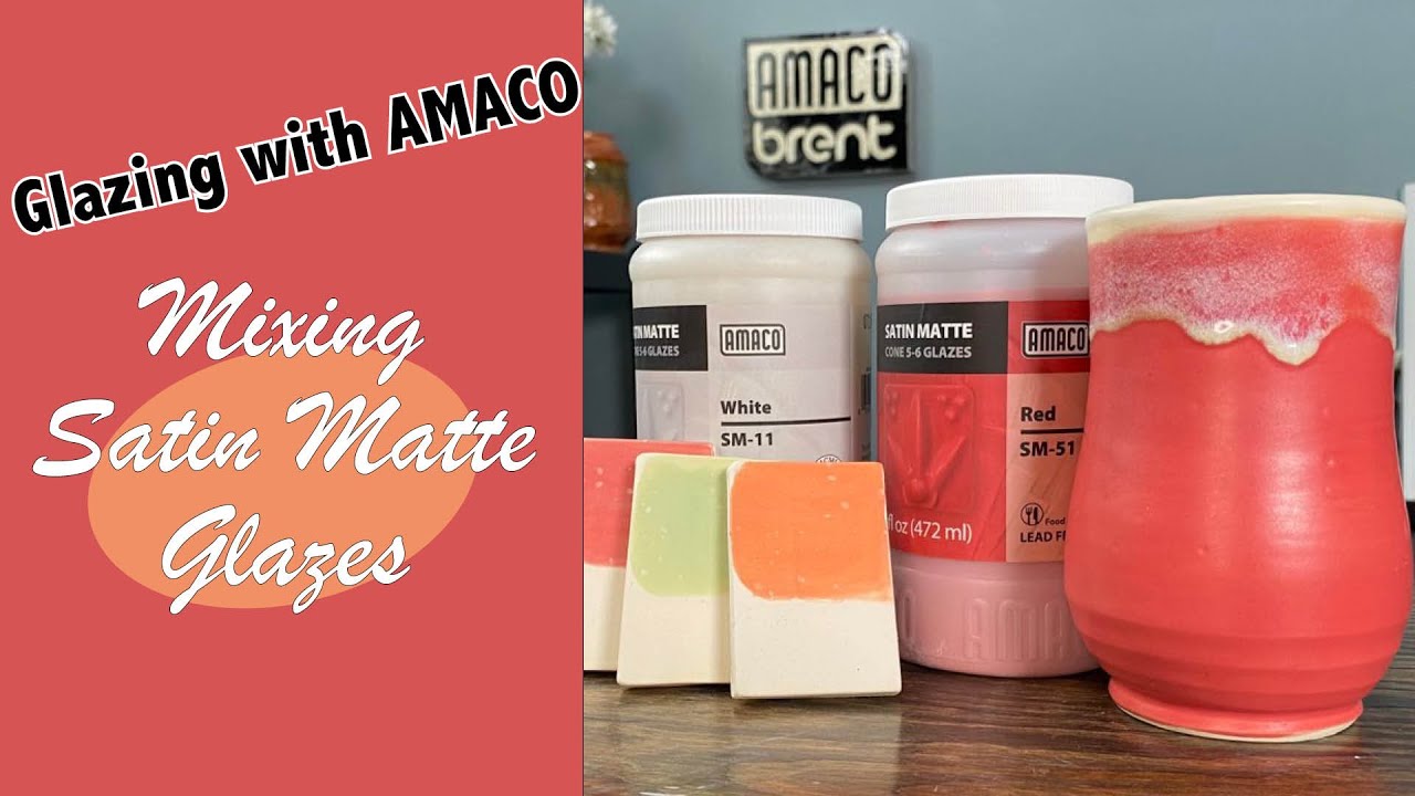 Glazing with Amaco: Mixing Satin Mattes for custom colors - YouTube