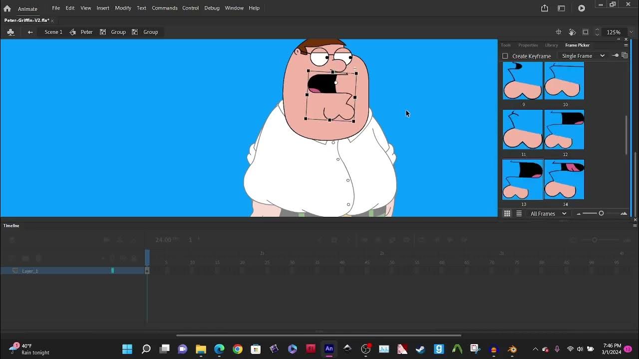 Peter Griffin Adobe Animate Rig Showcase? - YouTube