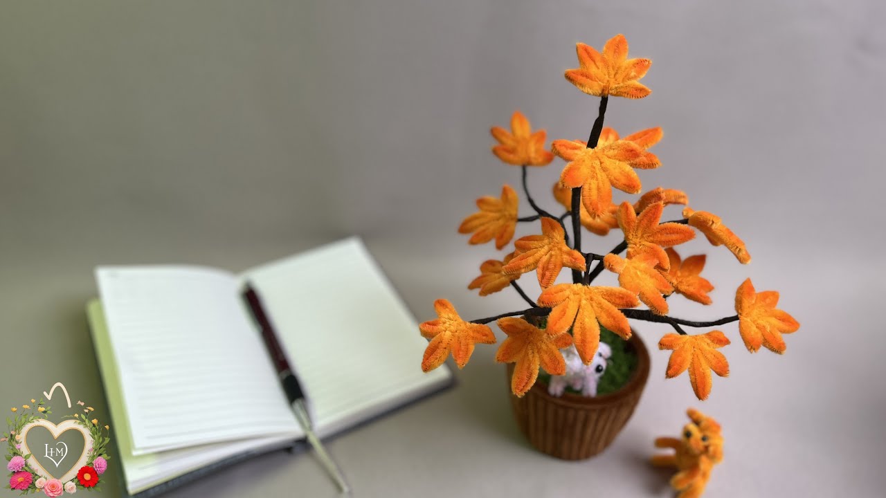 DIY - Detailed instructions for making maple leaf trees using Pipe ...