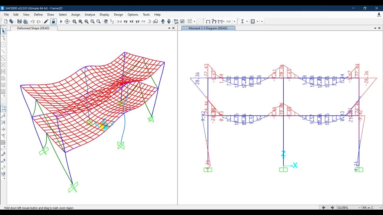 SAP2000: #6 Running Analysis and Visualizing Results - YouTube