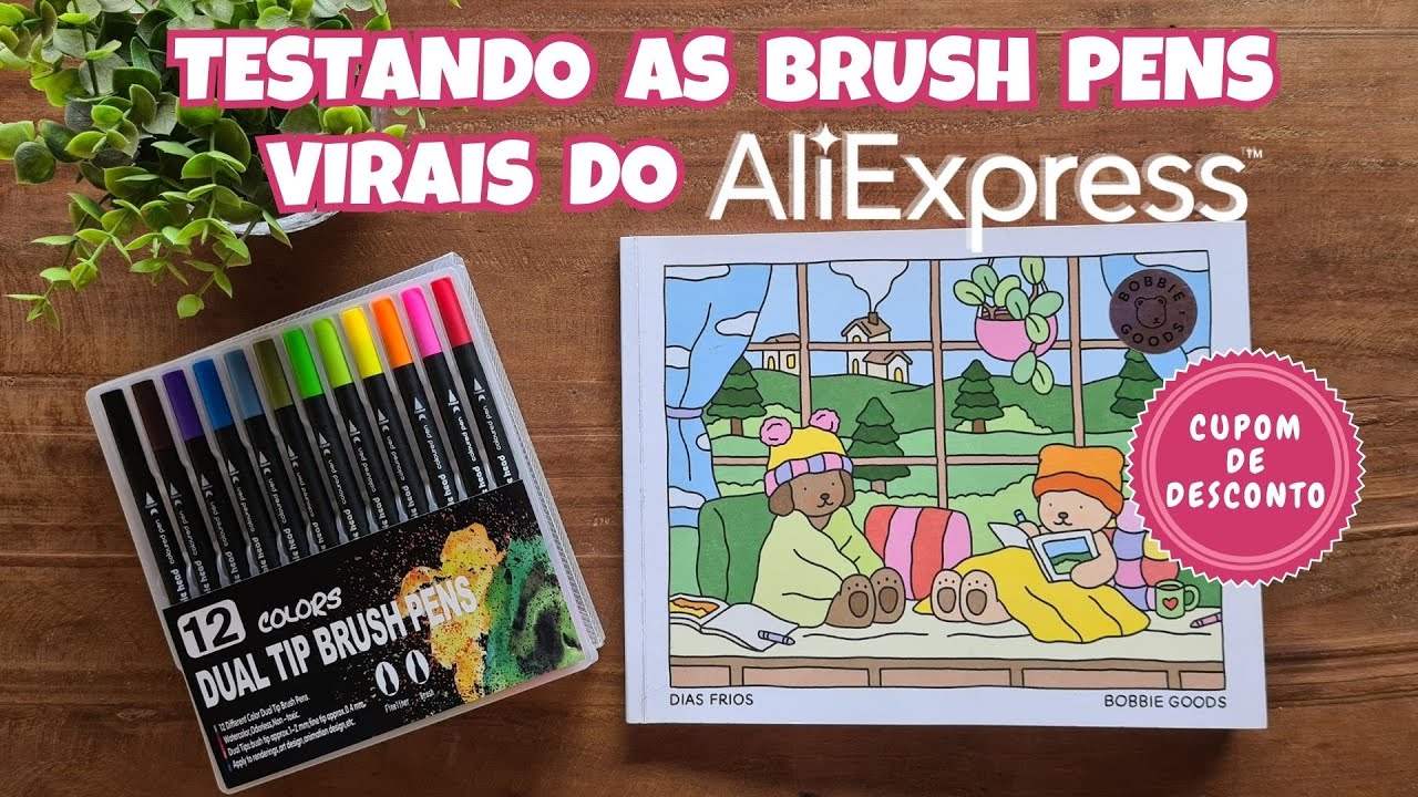 PINTANDO BOBBIE GOODS COM BRUSH PEN 12 CORES - BARATINHOS DO ALIEXPRESS ...