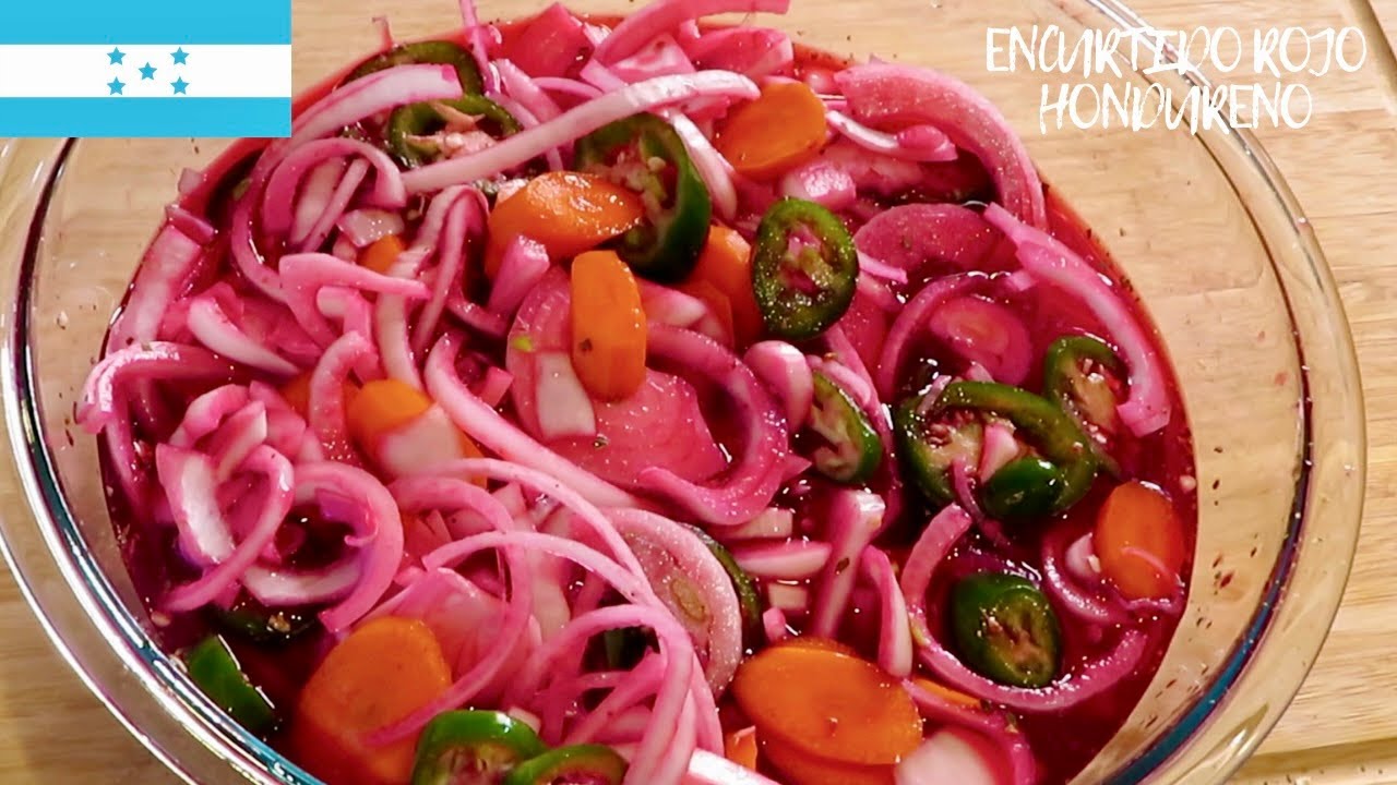 Como Hacer Cebollas ó Chiles en Vinagre |Encurtido Rojo Hondureño |La ...