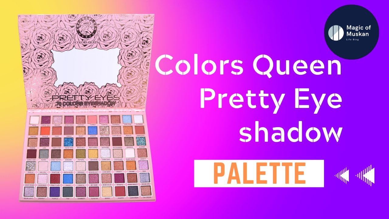 Color Queen Pretty Glitter Eyeshadow Palette Review - YouTube