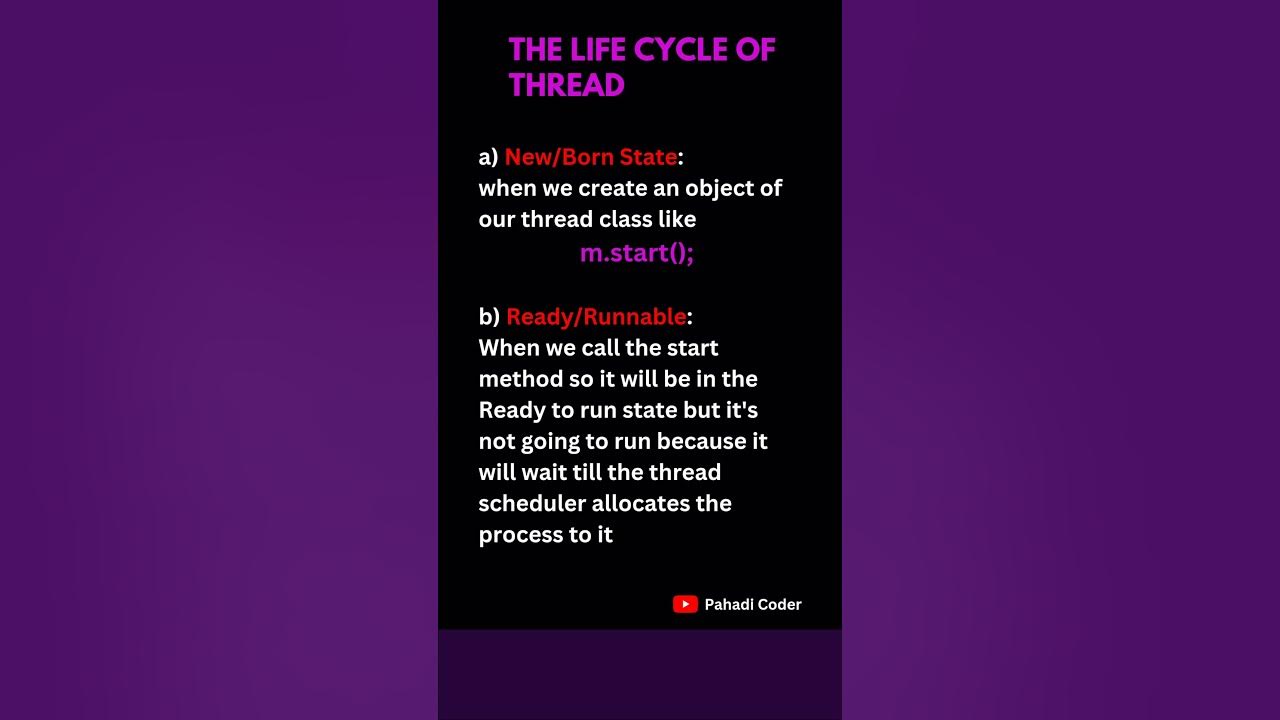 Life Cycle of Thread in Java | Java Interview Question 36 | Pahadi Coder - YouTube