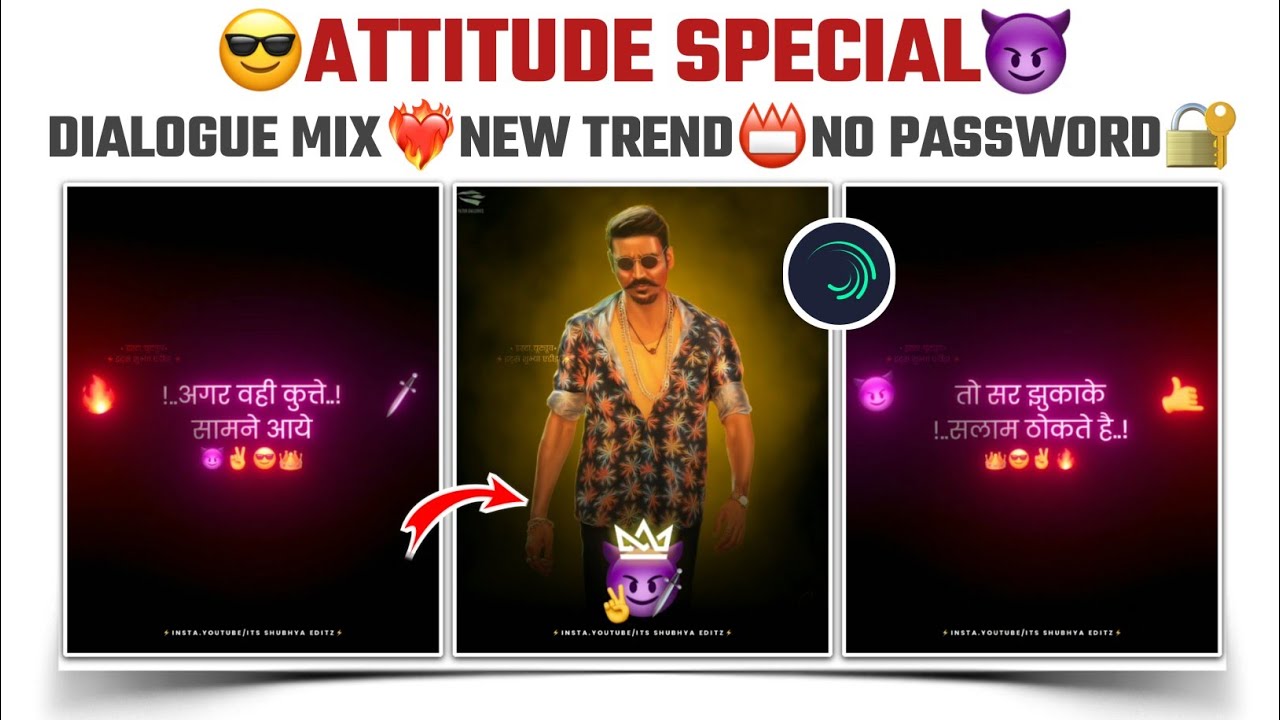 Attitude Status Editing In Alight Motion | Attitude Status Video Editing | Its Shubhya Editz ...