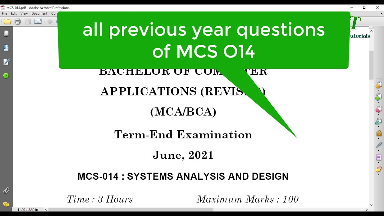 MCS 014 [ All Previous Years Question ] june 2021- june 2008 | All ...