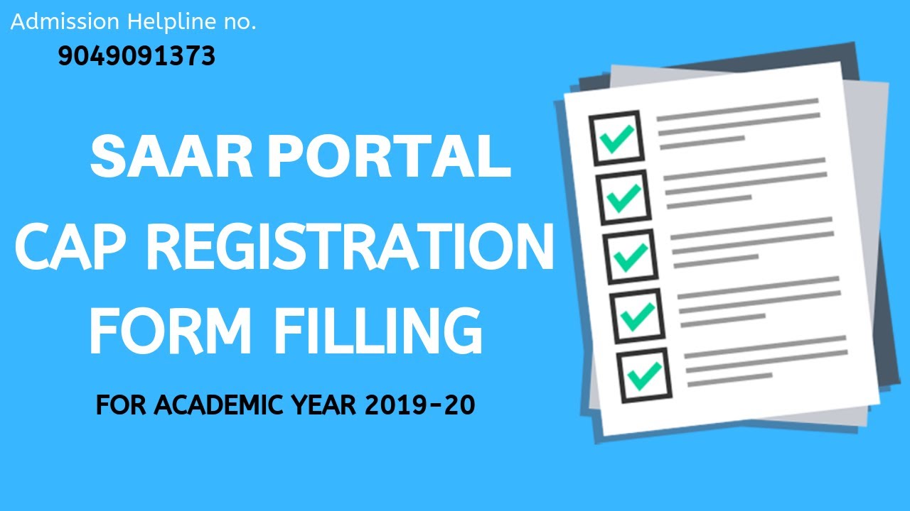 CAP Registration form fill up | SAAR | First Year Engineering Admission ...