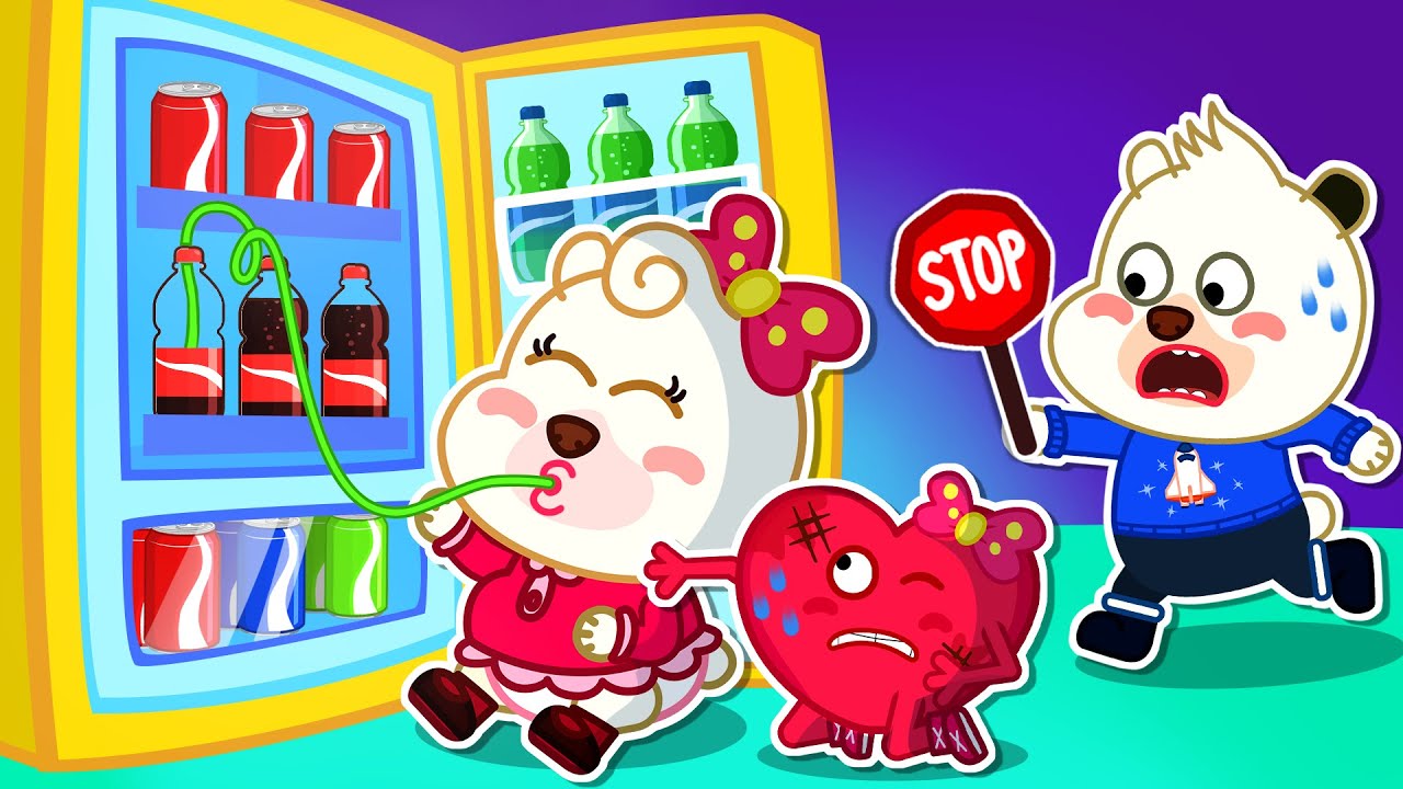 No bebas demasiado refresco, Bearee! - Bearee Aprende Buenos Hábitos ...