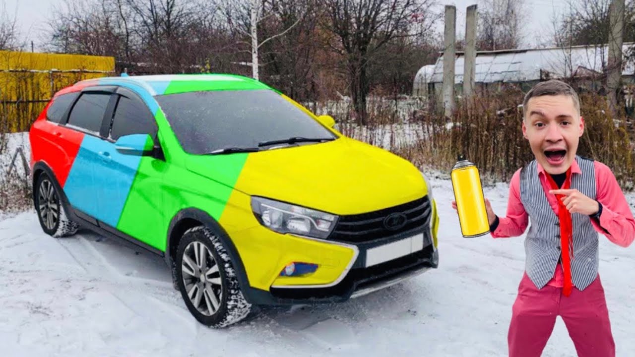 Mr. Joe's multicolored lada on a fun race on - YouTube