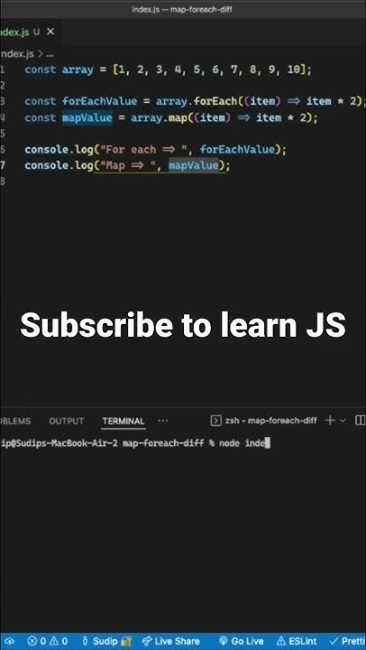 Difference Between Map And Foreach In Javascript Shorts Youtube