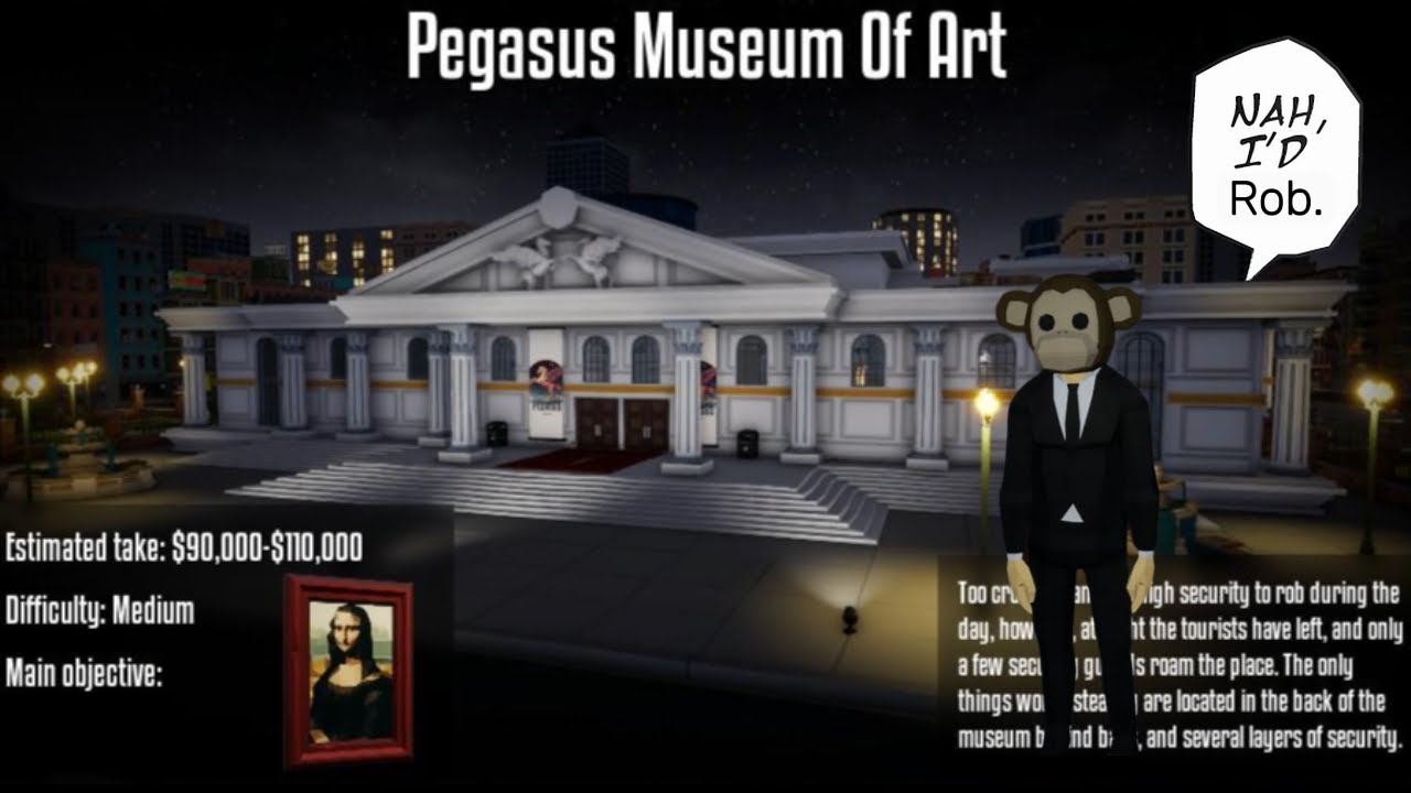 One-Armed Robber Tutorial How To Stealth The Pegasus Museum Of Art ...