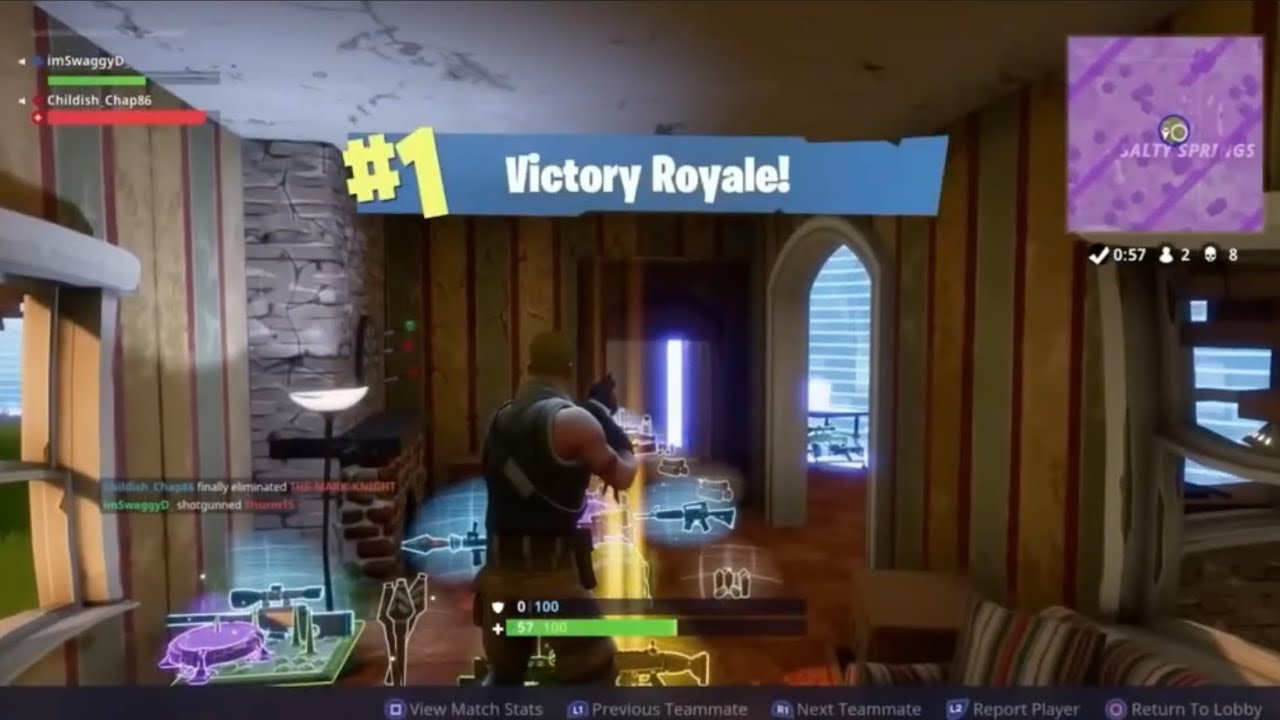 First fortnite win ever recorded - YouTube