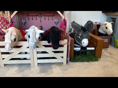 Mini Lemieux toy pony winter morning routine | Jumping session with Popcorn 🍿