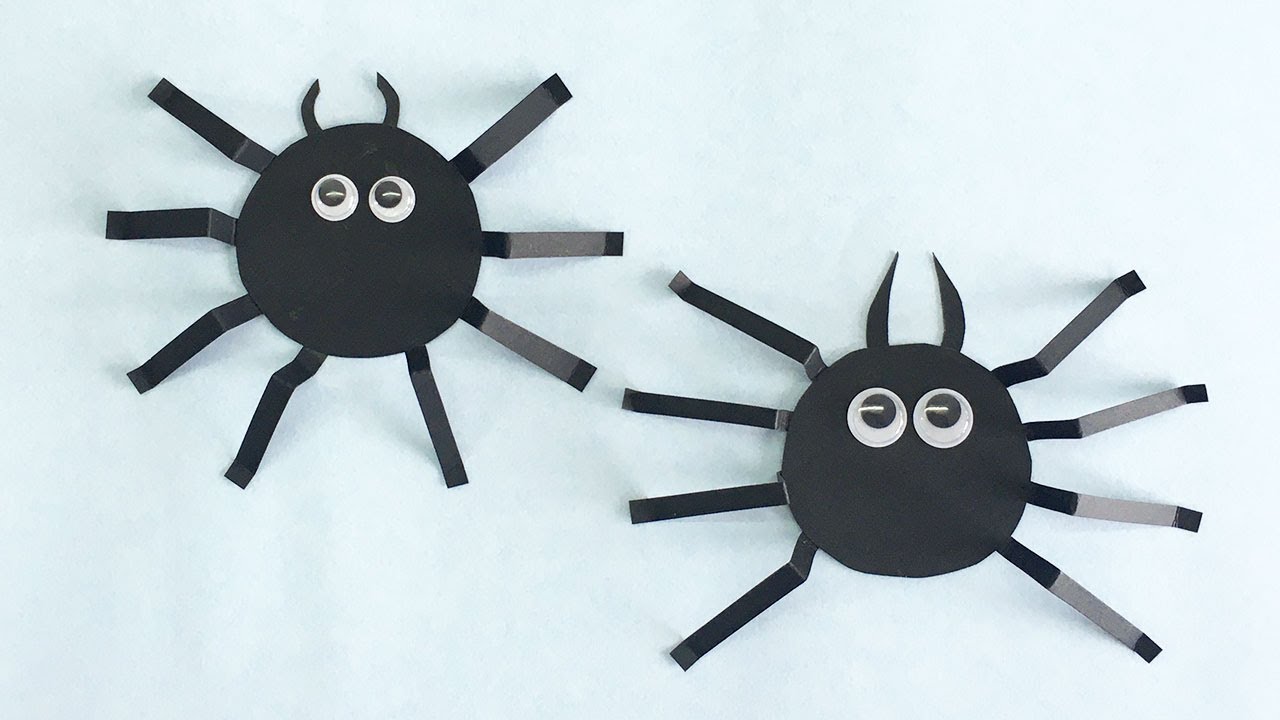 How to Make Easy Paper Spider for Halloween | DIY Halloween Crafts ...