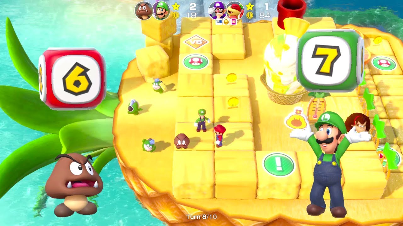 ‎Super Mario Party | Goomba & Luigi vs Waluigi & Pom Pom #466 Turns 10 ...