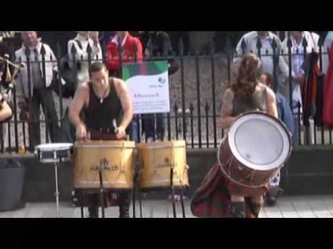 Albannach Scottish Drummers at the Edinburgh Festival - YouTube