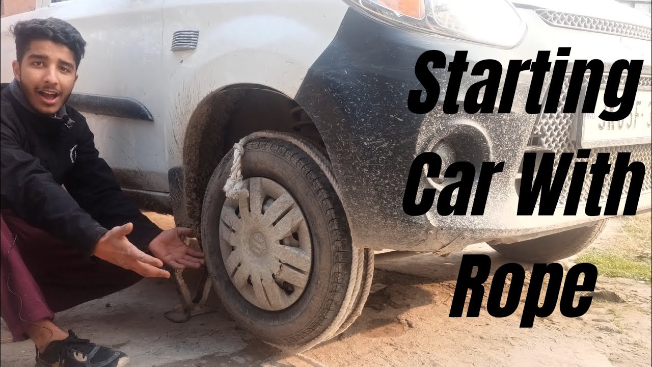 Starting Car With Rope | Rope Start Technique |Valley Trials - YouTube