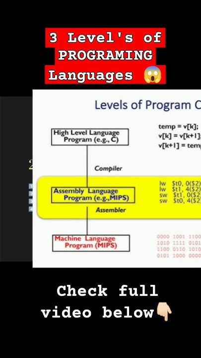 🚀 Programming Levels EXPLAINED! 🤯 Binary to High-Level in 60 Sec! ⏳🔥 #coding 🪄 - YouTube