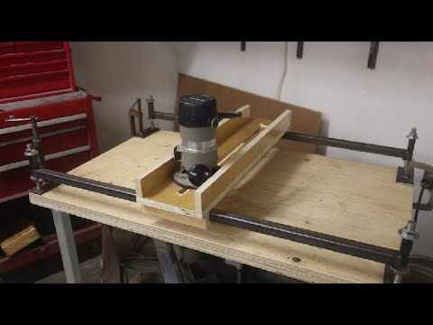 A simple router sled-steel and wood - YouTube
