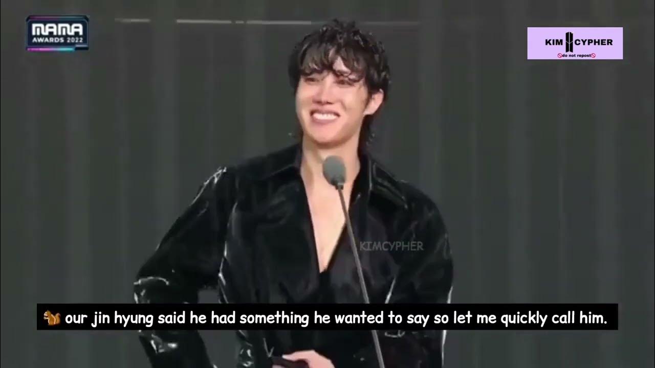 [ENG SUB] BTS JHOPE SPEECH MAMA PLATINUM AWARD 2022 - YouTube