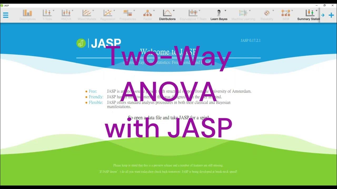 Two Way ANOVA with JASP - YouTube