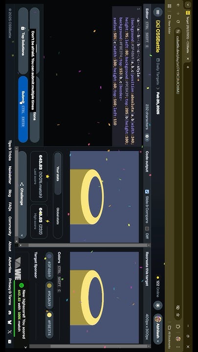 CSSBattle {Daily Target Solution (20/2/2025)}👍🏻#cssbattle #tutorial #csshtml #cssgame #code #css ...