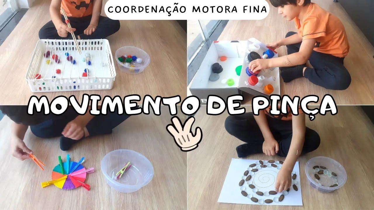 Atividade Coordenação Motora Fina MONTESSORI EM CASA ATIVIDADES PARA ...