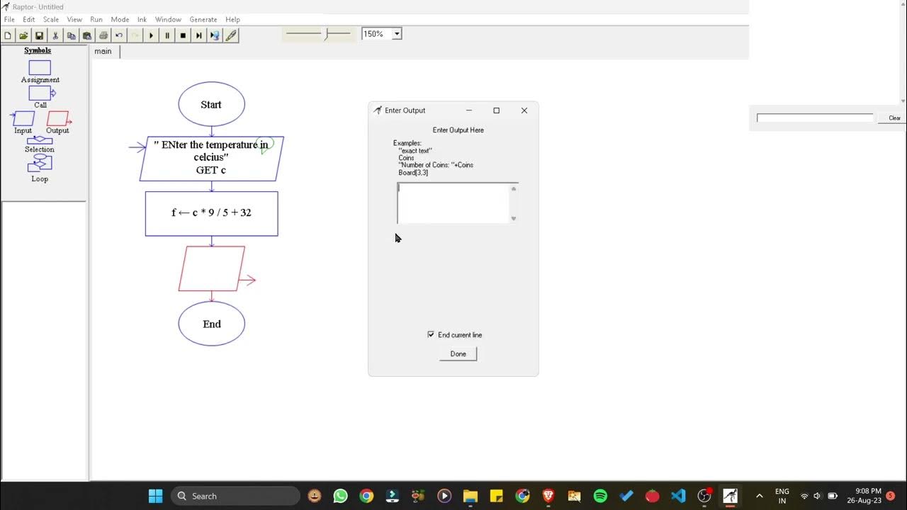 Raptor Flowchart- Computational thinking- to convert the given ...