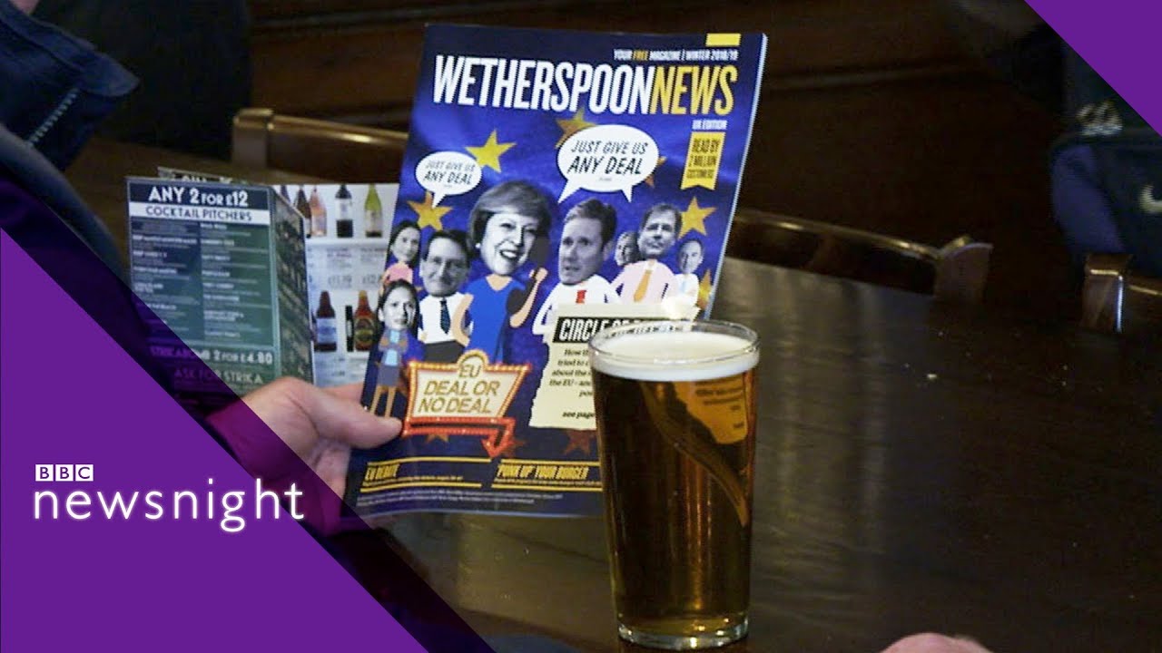The Brexit bar crawl with Wetherspoons boss Tim Martin - BBC Newsnight ...