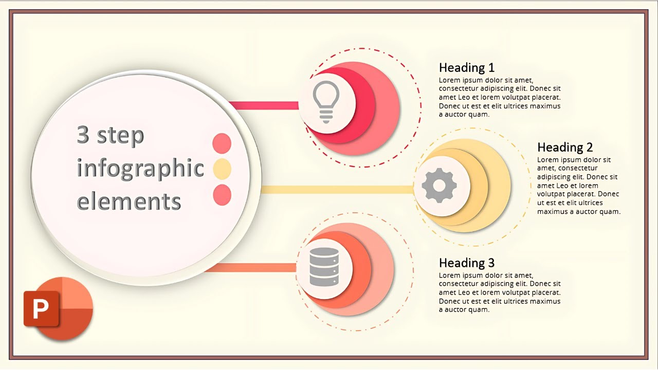 3 Step Circle Infographic in POWERPOINT - FREE TEMPLATE - YouTube