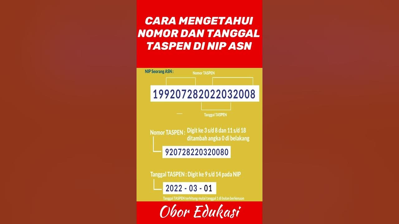Cara Mengetahui Nomor dan Tanggal Taspen di Nomor Induk Pegawai (NIP), Seorang PNS. #short - YouTube