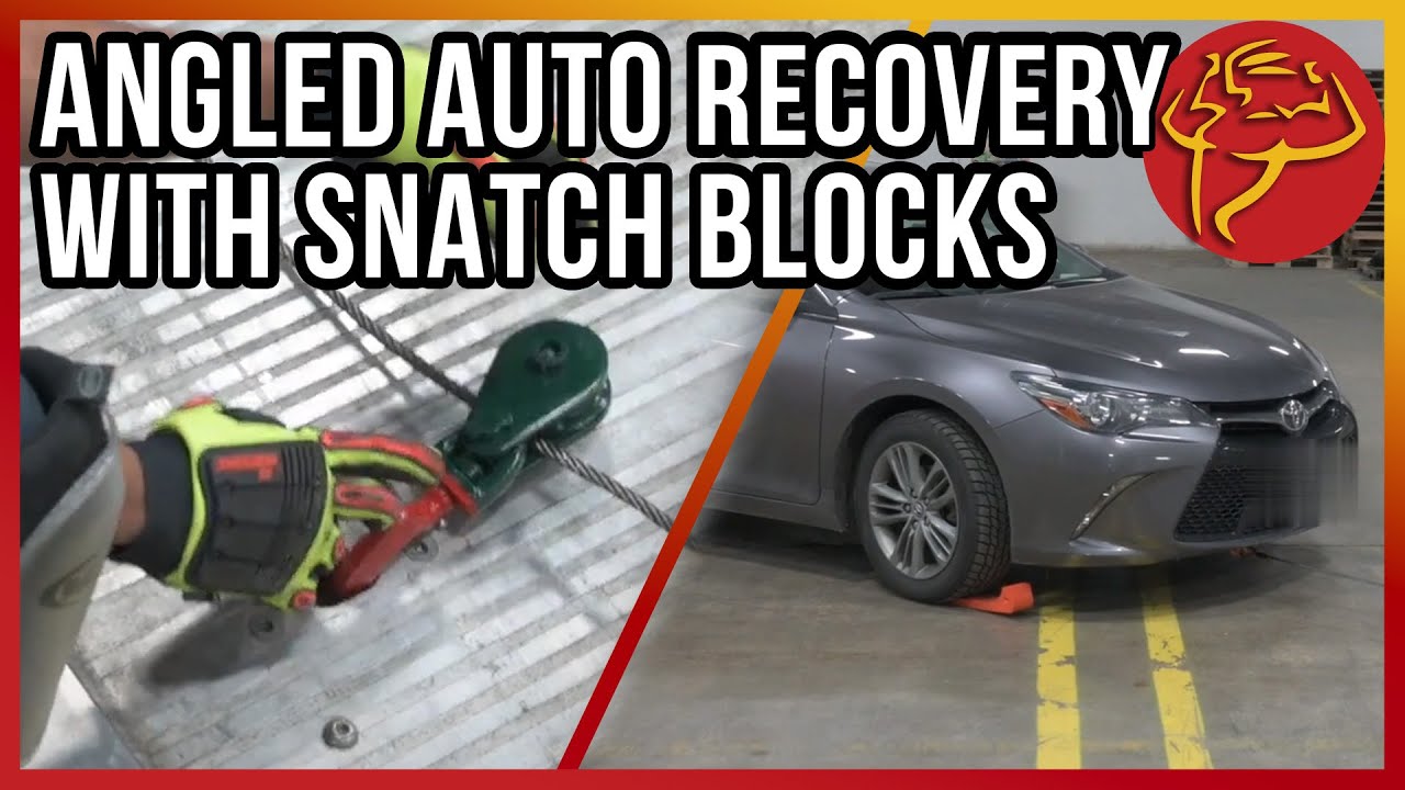 Auto Recovery at an Angle with Snatch Blocks (with Hook) - YouTube