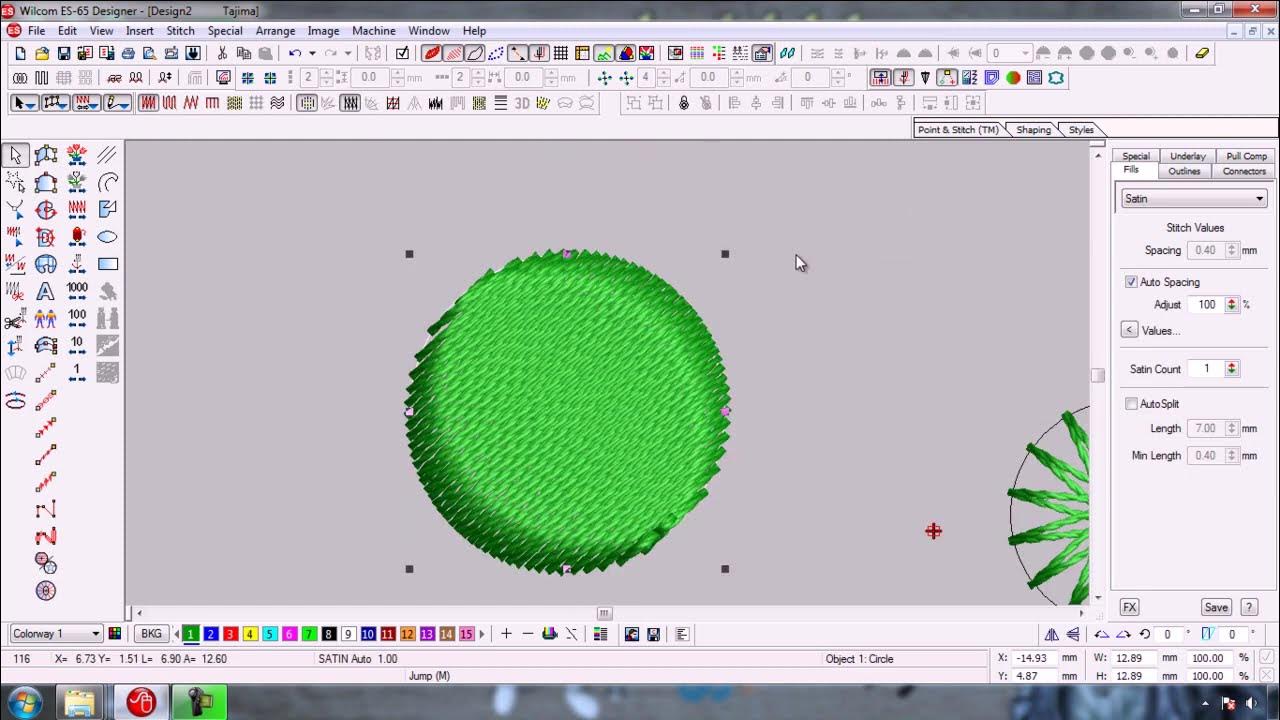 Wilcom Tutorials/How To Use Circle And Star Tool In Wilcom / Zahid Hussain - YouTube