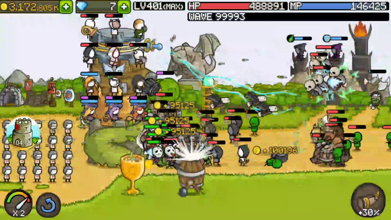 Grow Castle wave 99990 to 100000 - YouTube