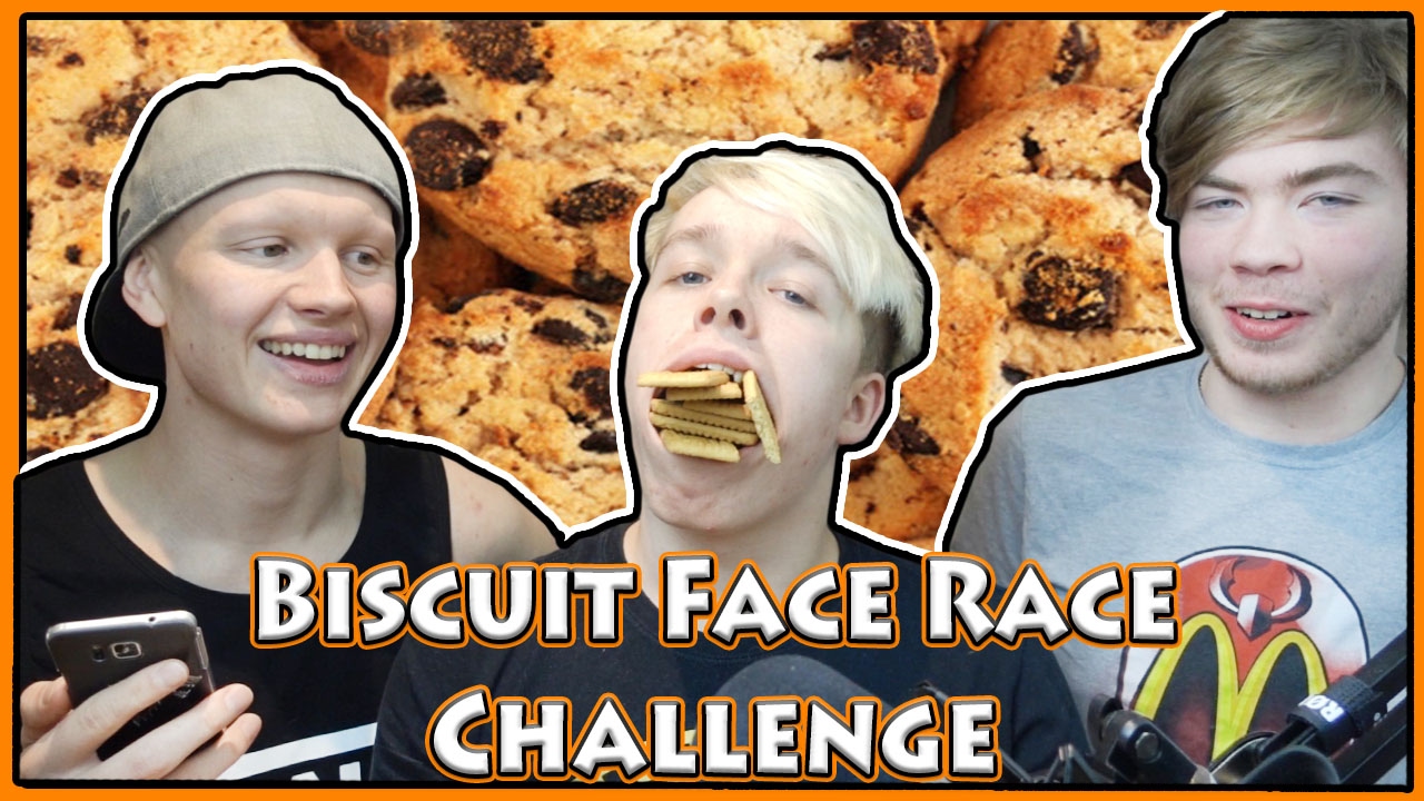 BISCUIT/COOKIE FACE RACE CHALLENGE WITH FORFEITS - YouTube