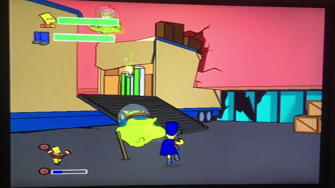 The Simpson’s Game (PS2) Playthrough: Level 8: Stop Alien invasion (1st ...