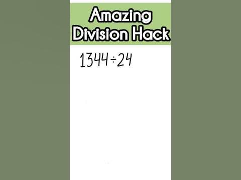 Amazing Division Trick for large numbers/How to Divide Large Numbers in ...