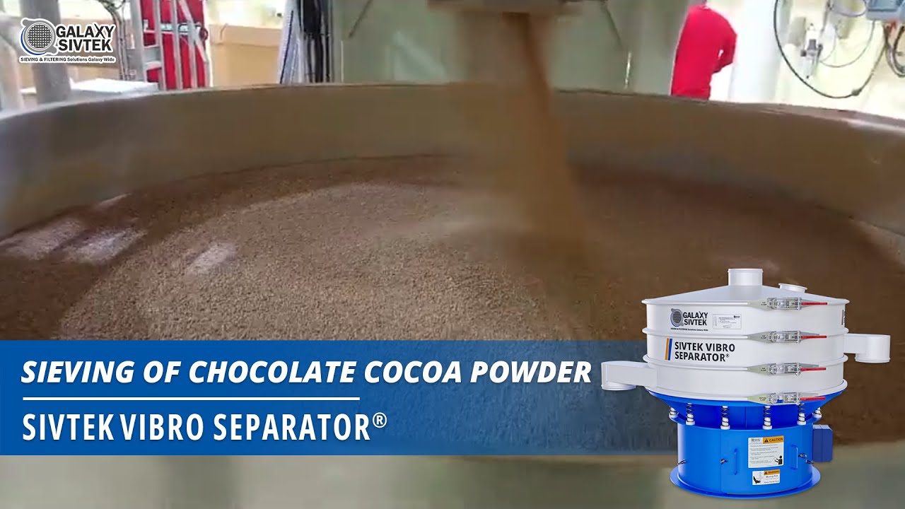 Sieving Chocolate Cocoa Powder with Sivtek Vibro Separator - YouTube