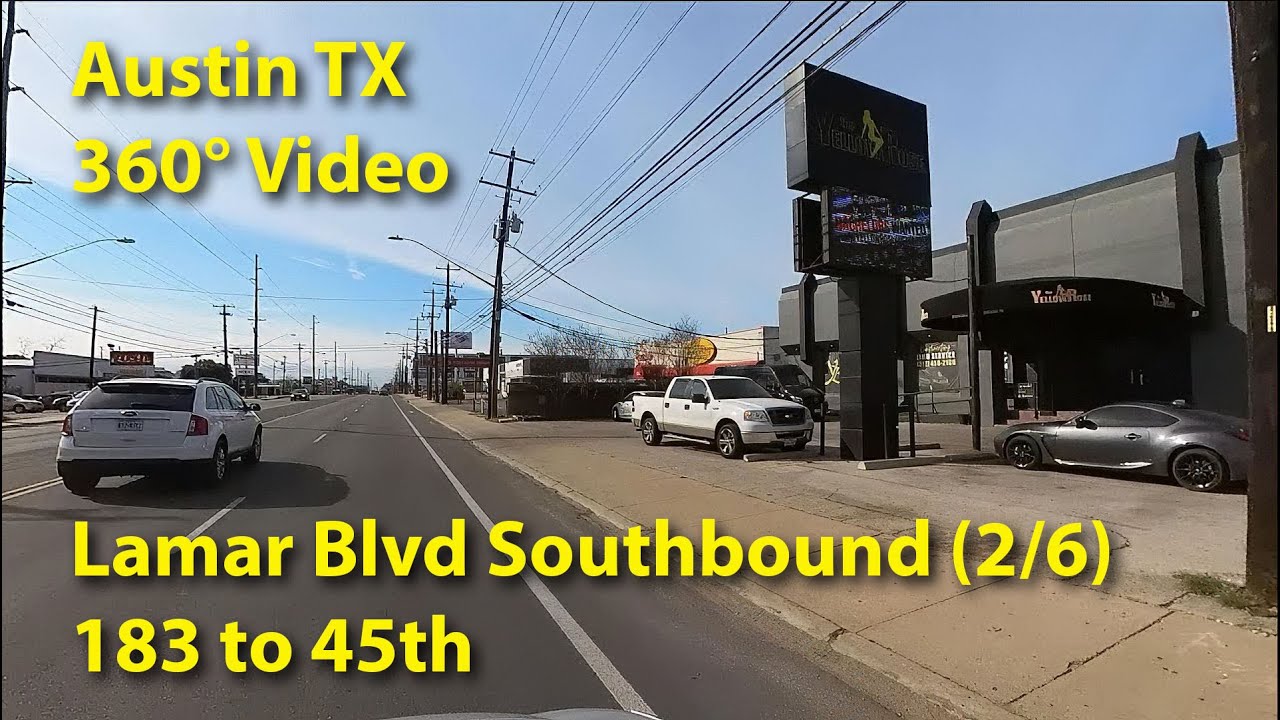 360° Video Lamar Blvd 183 to 45th street. Southbound. Austin Texas. 12 ...