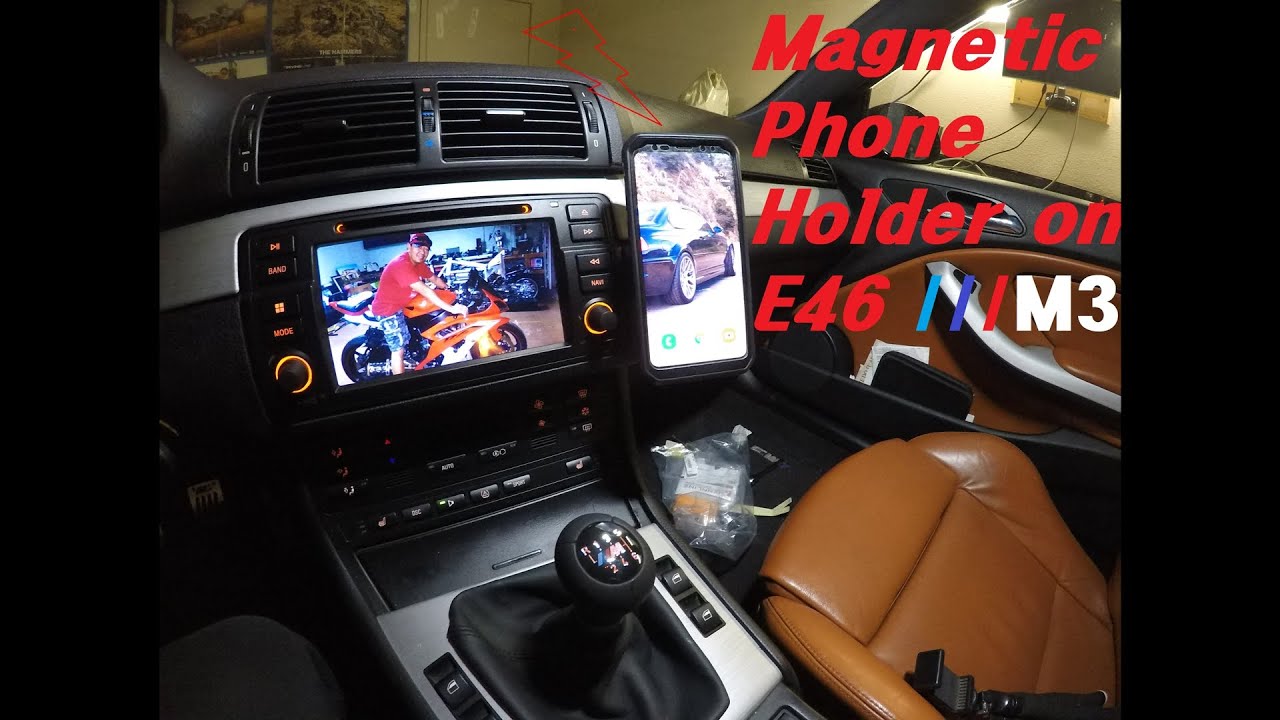 Magnetic Phone Holder for E46 M3 - YouTube