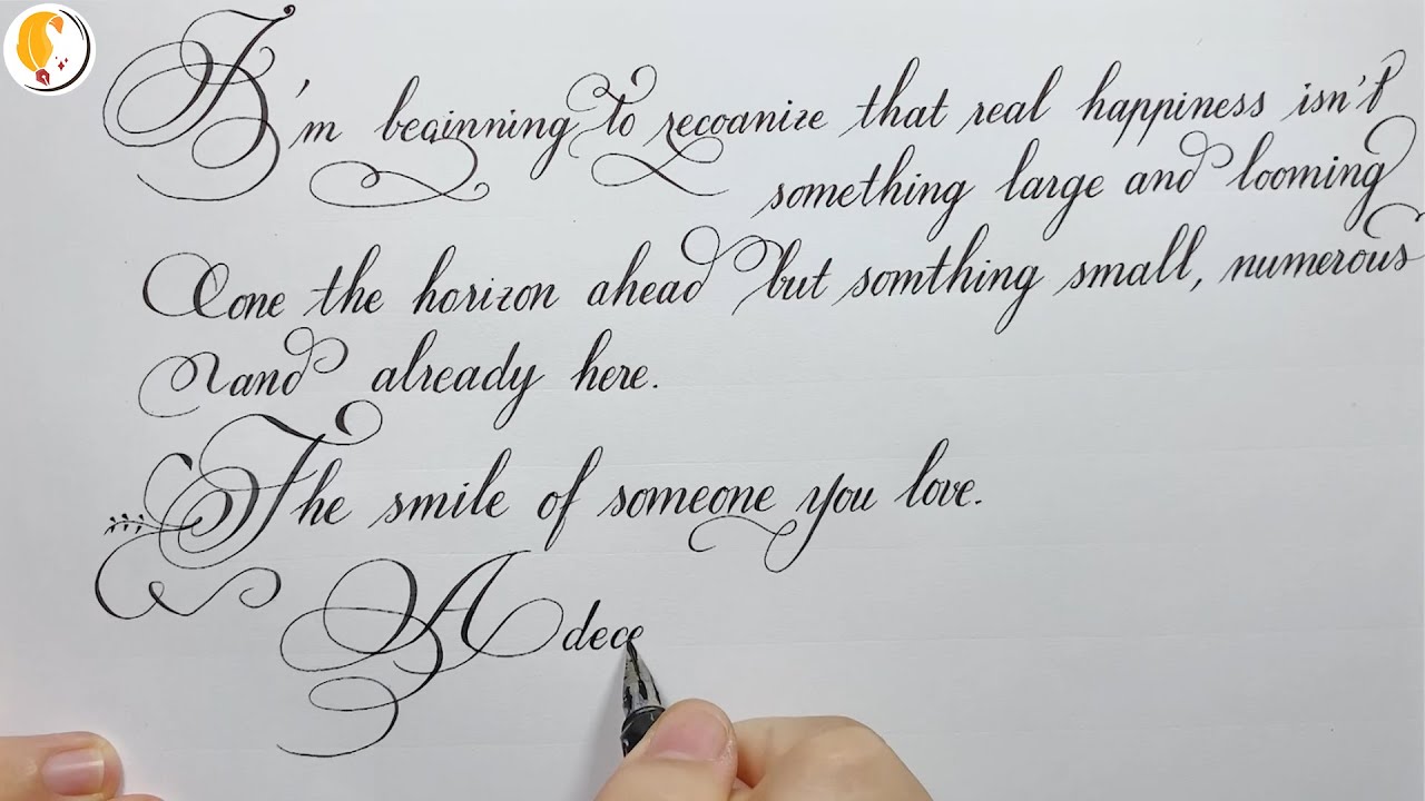 Beautiful Simple Handwriting With Pen - YouTube