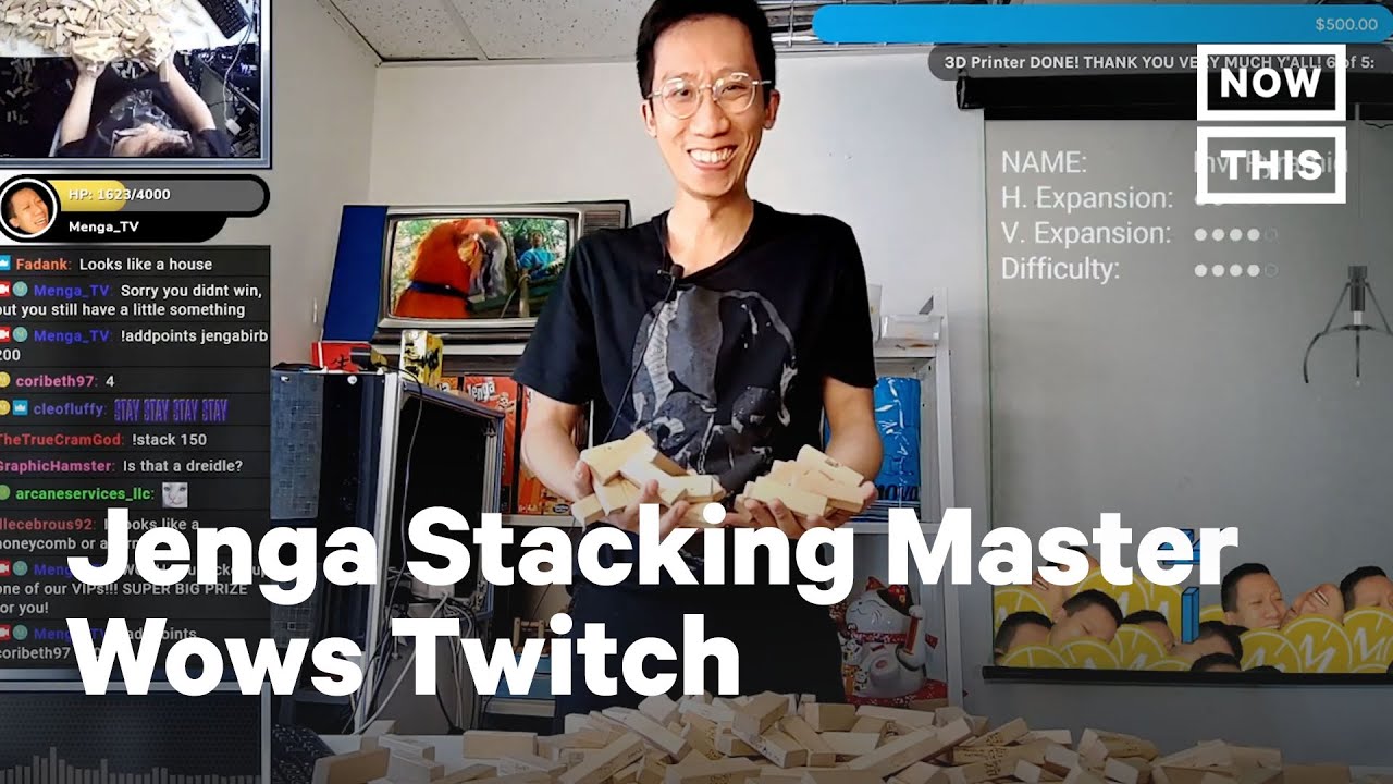 Twitch Streamer Masters Art of Jenga Stacking - YouTube