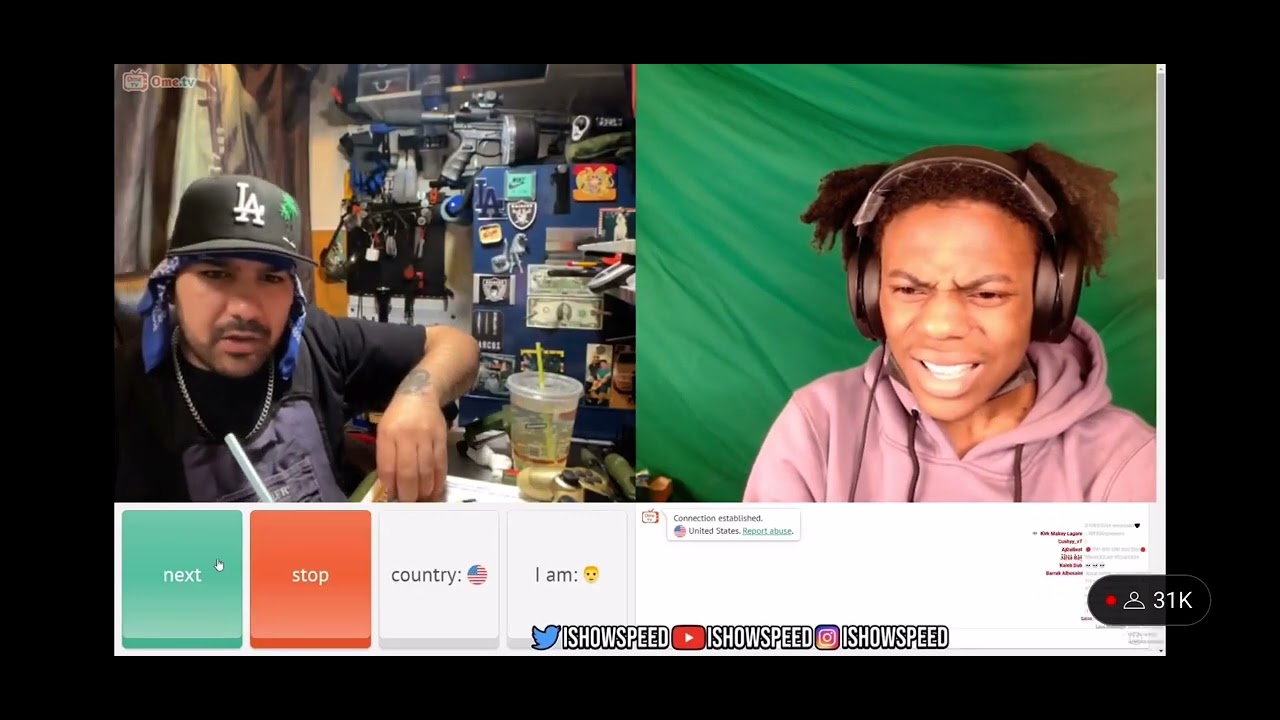 IShowSpeed Meets Guy Smoking on Omegle?! 😂 - YouTube