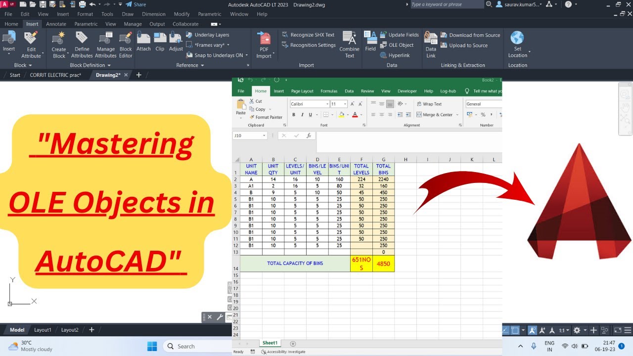 Mastering OLE Objects In AutoCAD YouTube Mastering OLE Objects In AutoCAD YouTube