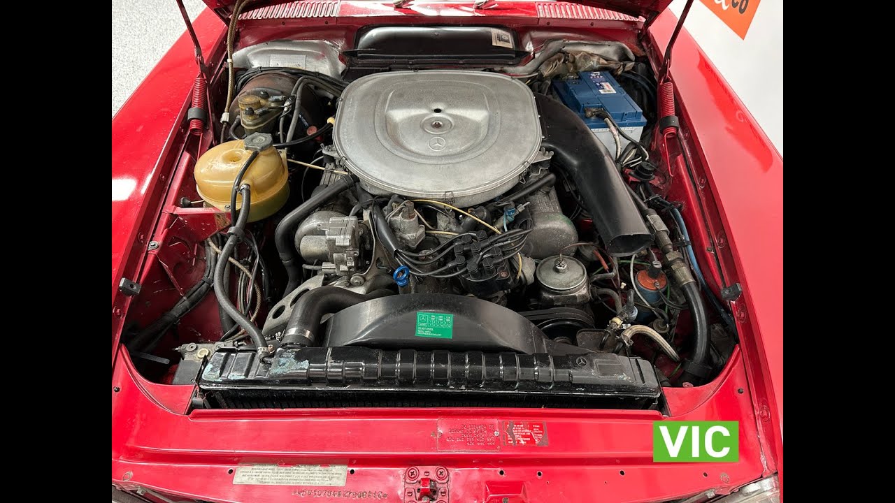 1981 Mercedes Benz 380SL Roadster - Engine Video - YouTube