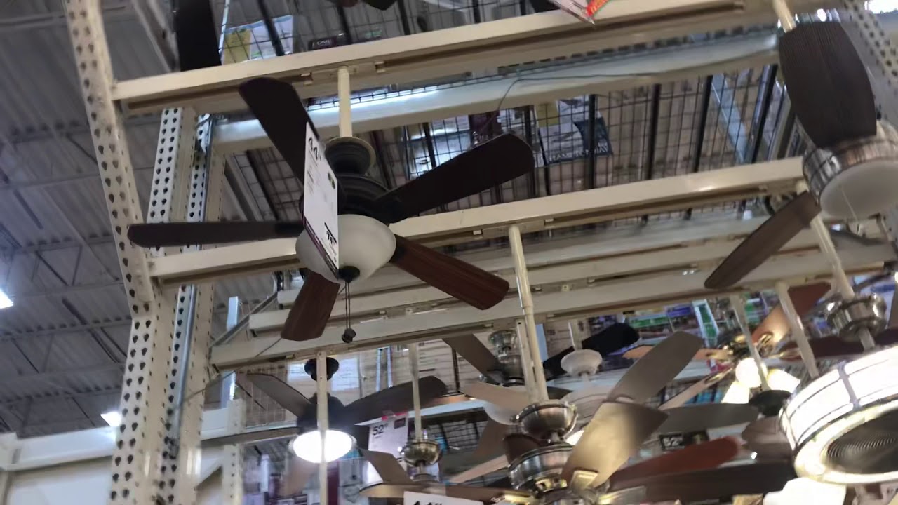 Ceiling fan display at Home Depot - YouTube